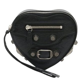 Balenciaga Pre-owned Le Cagole Leather Pouch - Femme - Pre-owned - Noir - Taille: ONE Size