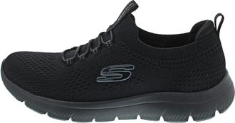 Skechers Summits Top Player Damen Sneaker, Schwarzer Strickbesatz, 38 EU