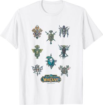 World of Warcraft World of Warcraft Textbook Iconic Badges Big Chest Poster T-Shirt