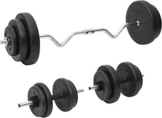 vidaXL Curlhantel und Kurzhantel mit Gewichten 60 kg - Vidaxl