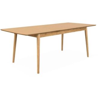 Sweeek Ausziehbarer rechteckiger Esstisch f&uuml;r 6 bis 8 Personen, 160-210cm