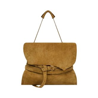 Moschino Femme, Sacs, Jaune, Taille: ONE Size Tie Me Medium Handbag