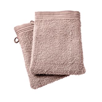 Univers D&eacute;cor 2 St&uuml;ck Waschlappen Frottee Spa 15 x 21 cm / 400 g/m&sup2; (Altrosa, 2 Waschlappen, 15 x 21 cm)