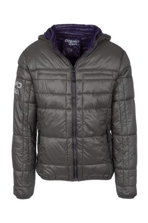 Cipo & Baxx Herren Mantel CM127 Grau - Stylische Winterjacke im modernen Design mit warmem Innenfutter, abnehmbarer Kapuze und funktionalen Details f&uuml;r kalte Tage