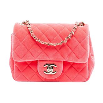 Chanel Pre-owned Quilted Velvet Flap Bag - - Pre-owned - Damen - Rosa - ONE SIZE