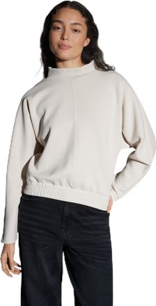 OPUS Damen Sweatshirt | GULITTA Loose Sweatshirt mit samtiger Oberfläche Ivory, 42