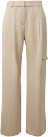 Comma Bequeme und stilvolle einfarbige Hose - - Trousers - Damen - Beige - M