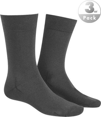 Hudson Herren Socken grau Baumwolle unifarben