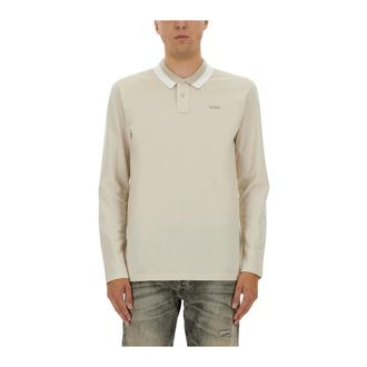 HUGO BOSS Peoxfordlong Polo - Homme - Tops - Beige - Taille: XL