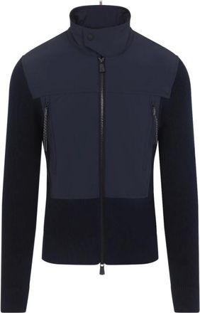 Moncler Homme, Vestes, Bleu, Taille: M Gilet Cardigan Zipp&eacute; Rembourr&eacute; en Coton