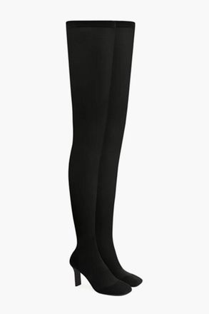 Courr&egrave;ges Hohe Stiefel Aus Mesh Mit Quadratischer Spitze Und 9 Cm Absatz Courreges