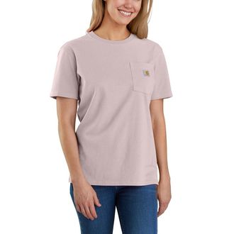 Carhartt Work in Progress Loose Fit Schwergewicht Kurzarm-T-Shirt K87 mit Tasche für Damen, Violett S
