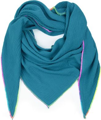 Glamexx24 XXL Schal f&uuml;r Damen oder Herren. Baumwollschal mit Farbverlauf an der Naht. Winterschal. Sehr warm und weich auf der Haut Made Italy