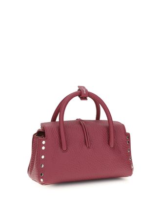 Zanellato Womens Leather Handbag Centauro Baby Pink Damasco Calf Handbags Hand Bags