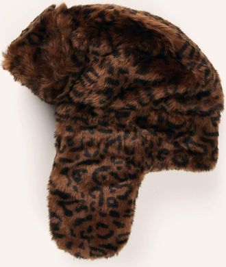 Kangol Kunstfell-Mütze braun