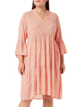 Kaffe Kaisolde Amber Damenkleid, Zinnoberrot/Antique Flower, 40