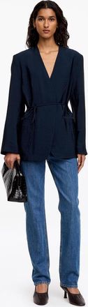 Arket Wickelblazer -Blau