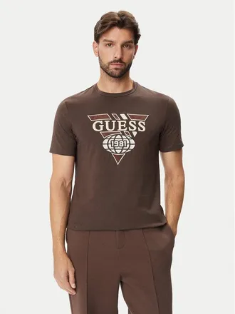 Guess T-Shirt Z6BI08 K6543 Braun Regular Fit