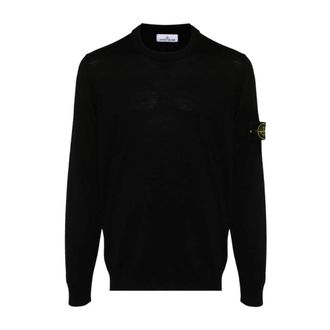 Stone Island Schwarzer Sweatshirt Aw24 Herrenmode - - Knitwear - Herren - Schwarzk - 3XL
