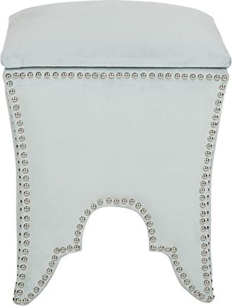 Safavieh Upholstered Ottoman, in Silver Sage, 40 X 40 X 55