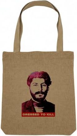 Fabulous Sac Shopping Tote Bag Aspect Lin - Dressed to Kill Collage Vintage Illustration Art Humour - Sac de Courses Toile Epaisse 360g Beige Naturel Cabas Por