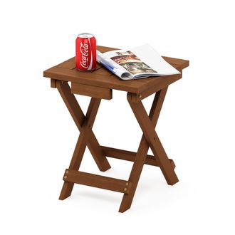 Furinno Tioman Outdoor Klapptisch aus Teaköl, Natur, 34.8 x 35.81 x 42.67 cm