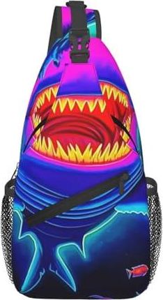 Generic Grand sac &agrave; dos &agrave; bandouli&egrave;re en forme de requin blanc pour homme, sac &agrave; dos de randonn&eacute;e