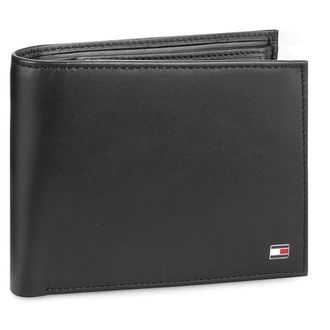 Tommy Hilfiger Geldb&ouml;rse Tommy Hilfiger Eton Cc Flap And Coin Pocket AM0AM00652 Schwarz