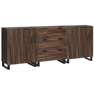 vidaXL Vidaxl - Ensemble de mobilier de salle de bain avec tiroir 3 pcs Marron