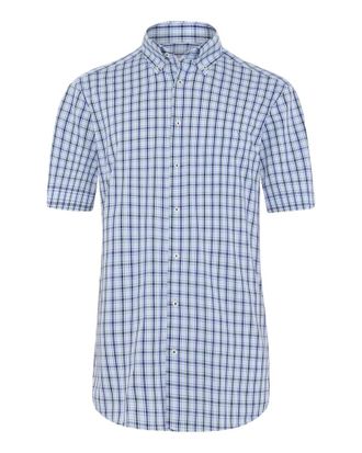 Eterna Kurzarmhemd mit Karomuster, Comfort Fit in