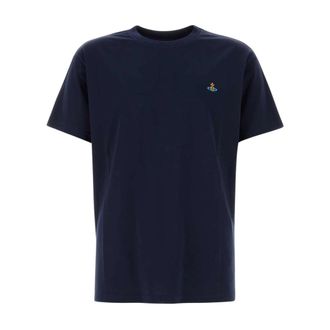 Vivienne Westwood Orb Logo Baumwoll-T-Shirt - - Tops - Herren - Blau - XS
