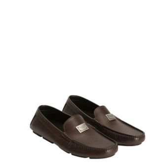 Dolce & Gabbana DG Driver Kalbsleder-Loafer - - Shoes - Herren - Braun - 41 EU