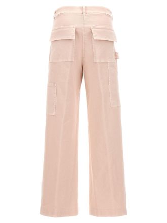 Nude Cotton Cargo Pants - Blush