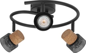 Osram DECOR SPOT CORK Spiral, 3 x 3,4W, 690lm, schwarz, Spotleuchte, verstellbare K&ouml;pfe, vielseitig anwendbar, Innenraumspot, austauschbare LED-Lampen, dimm