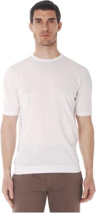 Irish Crone Homme, Pulls, Blanc, Taille: L T-Shirt ras du cou en coton &agrave; manches courtes