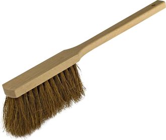 Dema Handfeger Kokos 45 cm, Kokosfeger mit langem Stiel, Feger mit Kokosfasern, Kokoshaare, Robust, Effizient, Handlich, Reinigung, Werkstatt & Haushalt