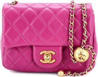 Chanel Pearl Crush Square Flap Bag Quilted Lambskin Mini crossbody bag - Violett