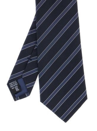Emporio Armani Mens Tie Blue Silk Ties & Bow
