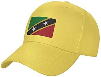Generic Casquettes Sports Drapeau De Saint-Kitts-Et-Nevis Chapeau De Papa Casual,R&eacute;glable Casquette De Camionneur pour Homme Femme Running