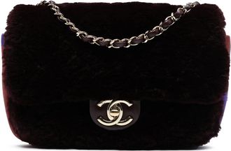 Chanel Hobo Bags - Mini Rectangular CC Quilted Shearling Color Block - Gr. unisize - in Rot - für Damen