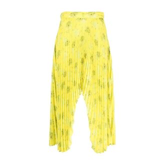 Rokh Femme, Jupes, Jaune, Taille: 34 FR Modello ad arco Pleated Skirt