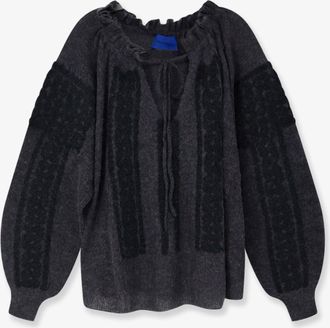 Mes Demoiselles... Appi wool and alpaca sweater with floral pattern - MES DEMOISELLES - gender_Woman
