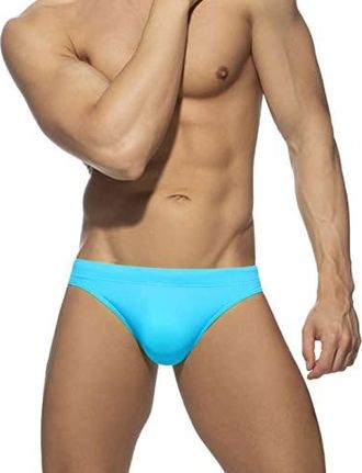 Generic Short de bain court pour homme - Slip de bain sexy - Pour homme - Short de bain coloré - Cordon de serrage - Séchage rapide, T - Bleu ciel, XL