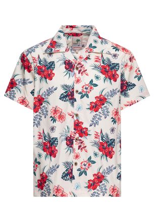 King Kerosin Herren Hawaiihemd Hibiscus