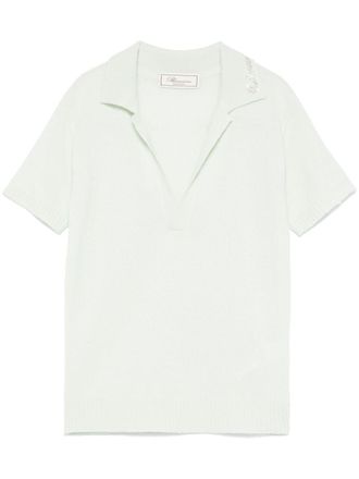 Blumarine polo à logo appliqué - Vert