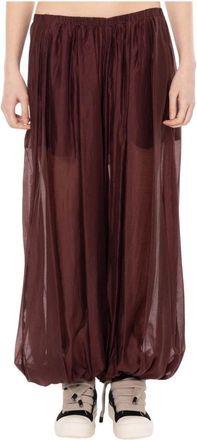 Meimeij Femme, Pantalons, Rouge, Taille: 34 FR Sheer Baloon Loose Pants