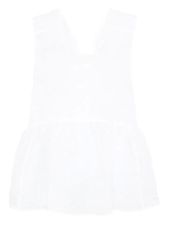 Cecilie Bahnsen Cora peplum top - Wei&szlig;