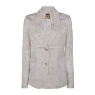 Uma Wang UMA Wang, Femme, Vestes, Gris, Taille: 44 FR Blazer Damass&eacute; &agrave; Deux Boutons