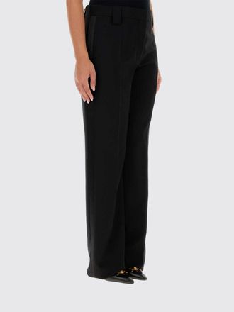 Versace Pantalon droit en laine vierge stretch avec d&eacute;tail logo Medusa