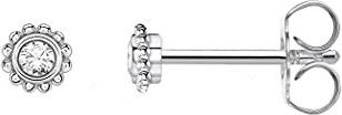 Thomas Sabo Clous doreilles en argent sterling 925 avec fleur et pierre blanche H2137, 0,40 cm, Argent sterling, Non applicable